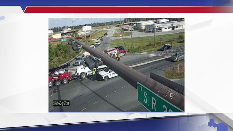 Road closure following crash Road closure following crash